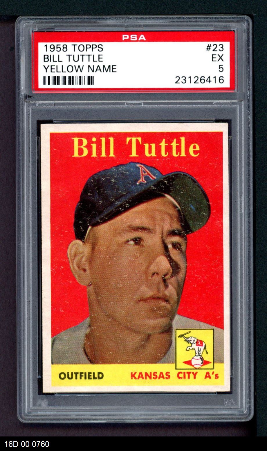 1958 Topps #23 Bill Tuttle