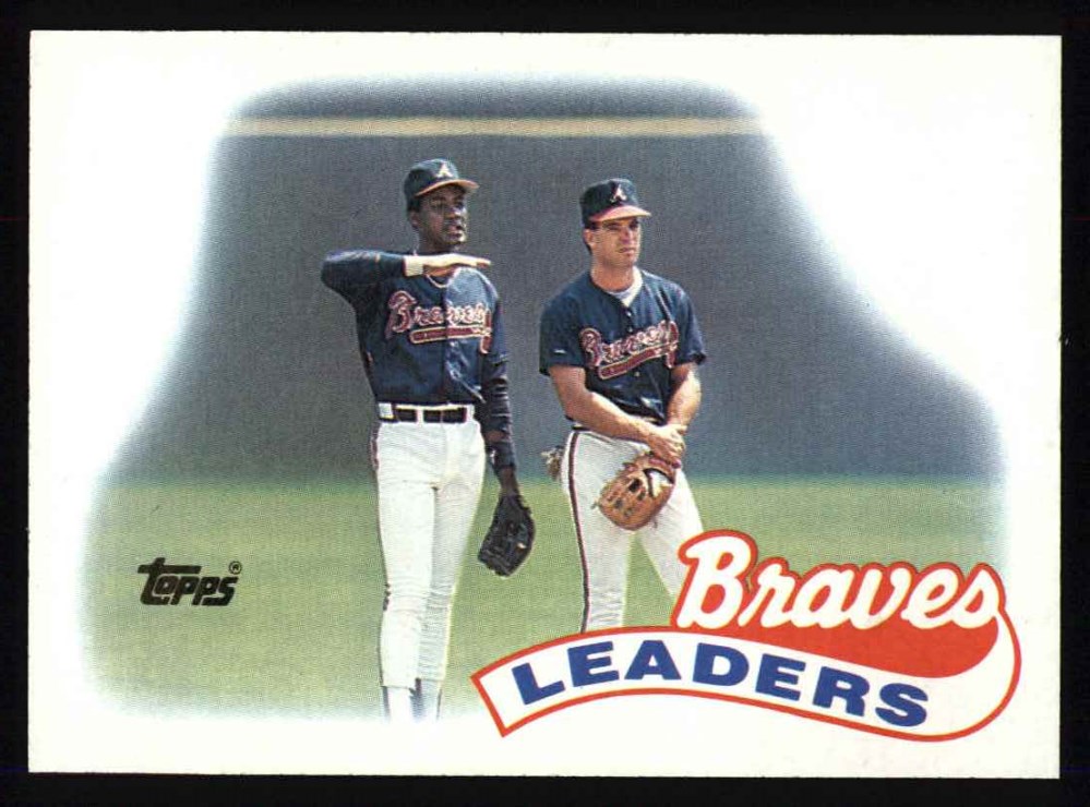 1989 Topps #171 Braves Leaders Andres Thomas
