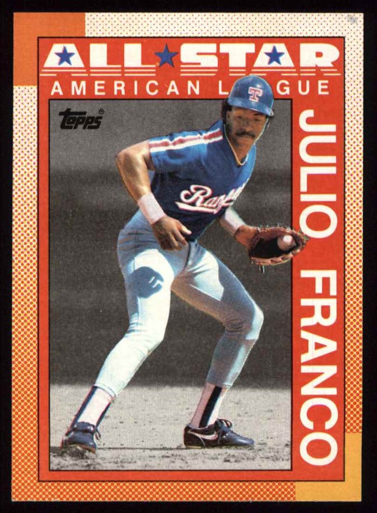 1990 Topps #386 All-Star Julio Franco