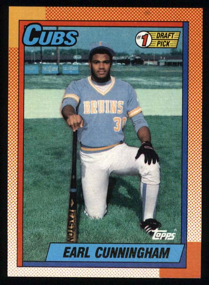 1990 Topps #134 #1 Draft Pick Earl Cunningham