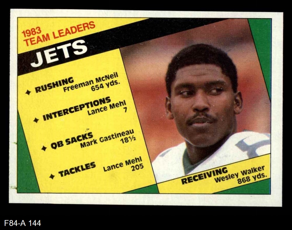 1984 Topps New York Jets Team Set