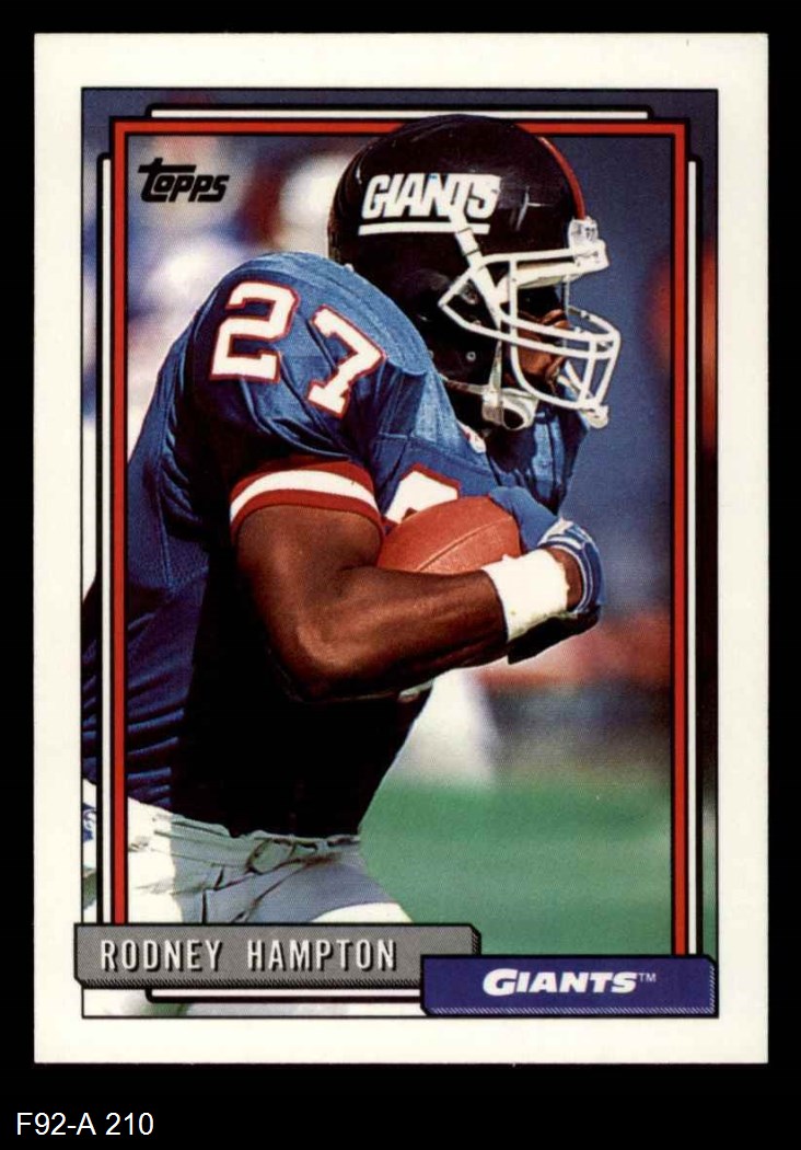 1992 Topps #210 Rodney Hampton