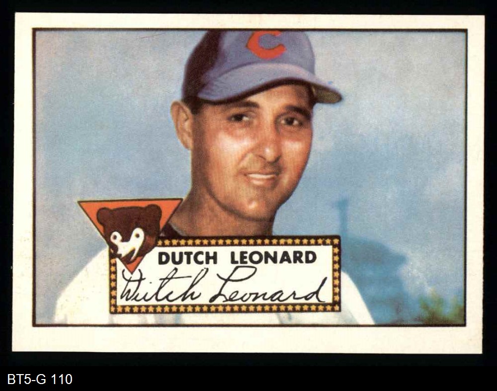 1952 Topps REPRINT #110 Dutch Leonard