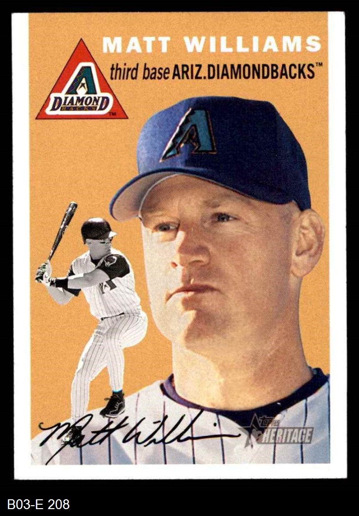 2003 Topps Heritage #208 Matt Williams