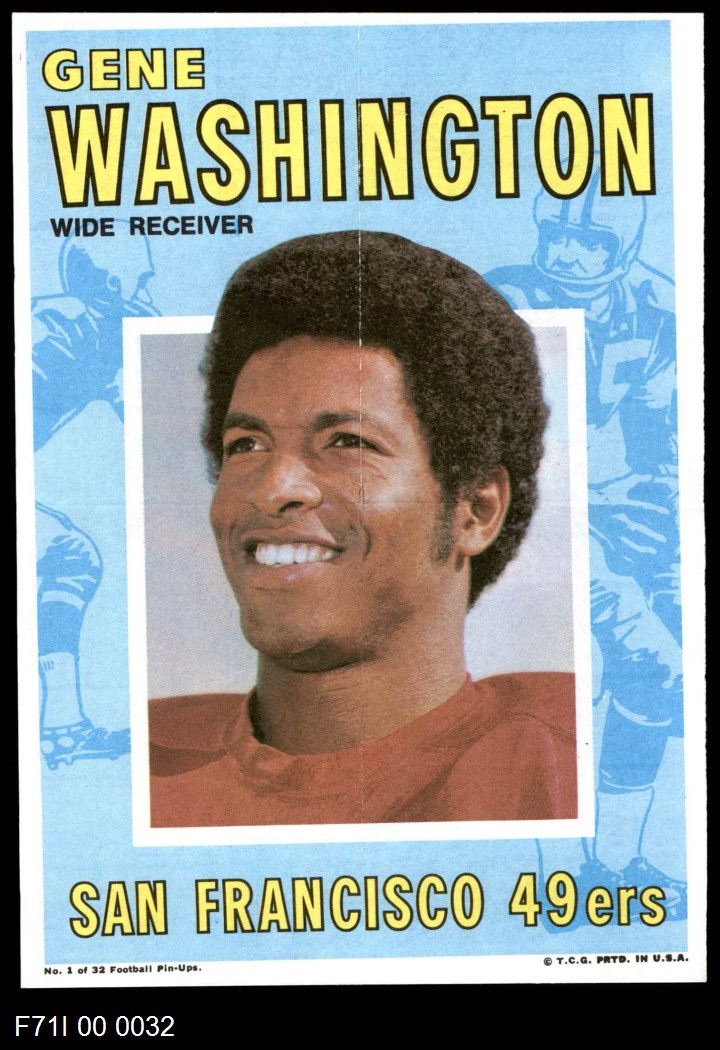 1971 Topps Football Posters #1 Gene Washington