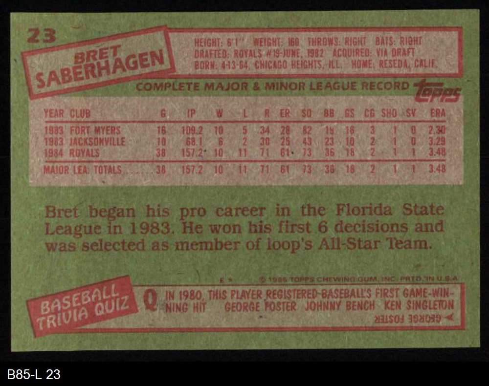 1985 Topps Baseball Complete Set (In Box)