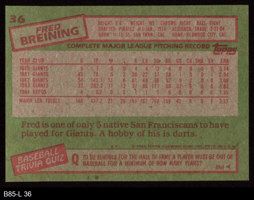 1985 Topps Baseball Complete Set (In Box)
