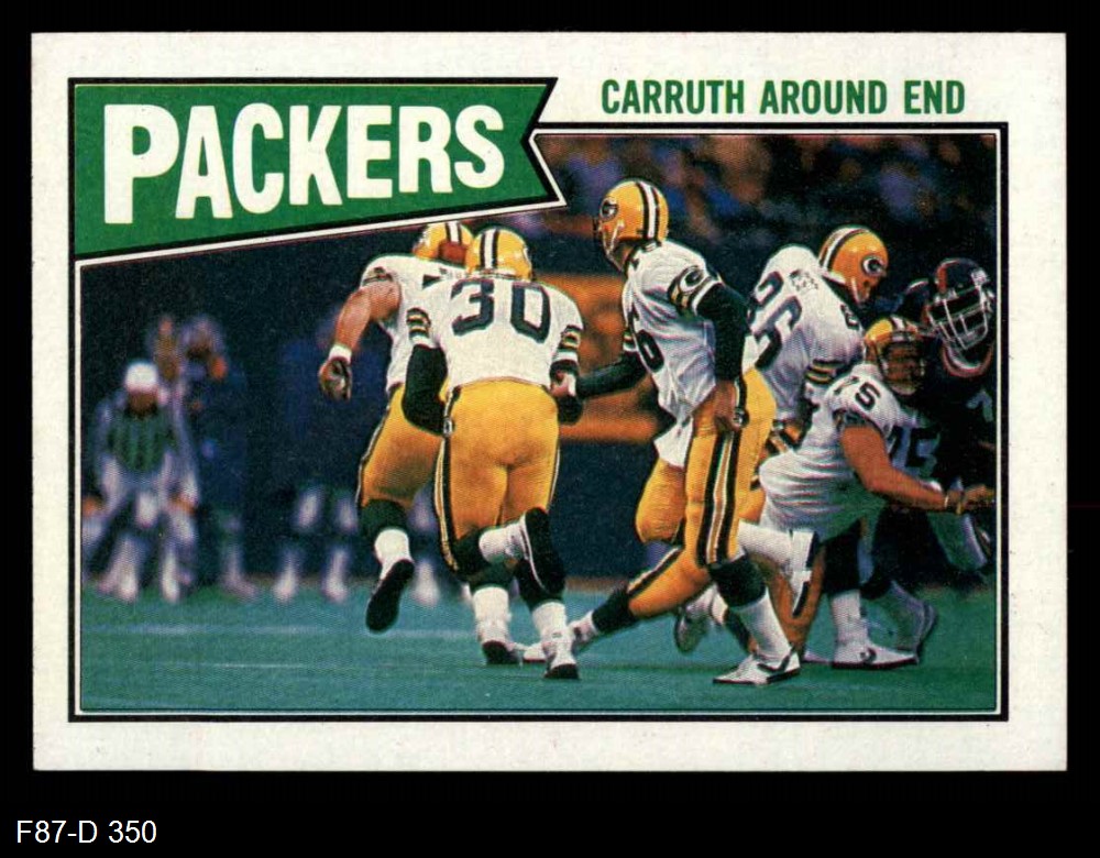 1987 Topps #350 Packers Leaders Kenneth Davis / James Lofton / Mark Lee ...
