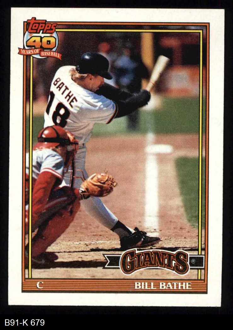 1991 Topps #679 Bill Bathe