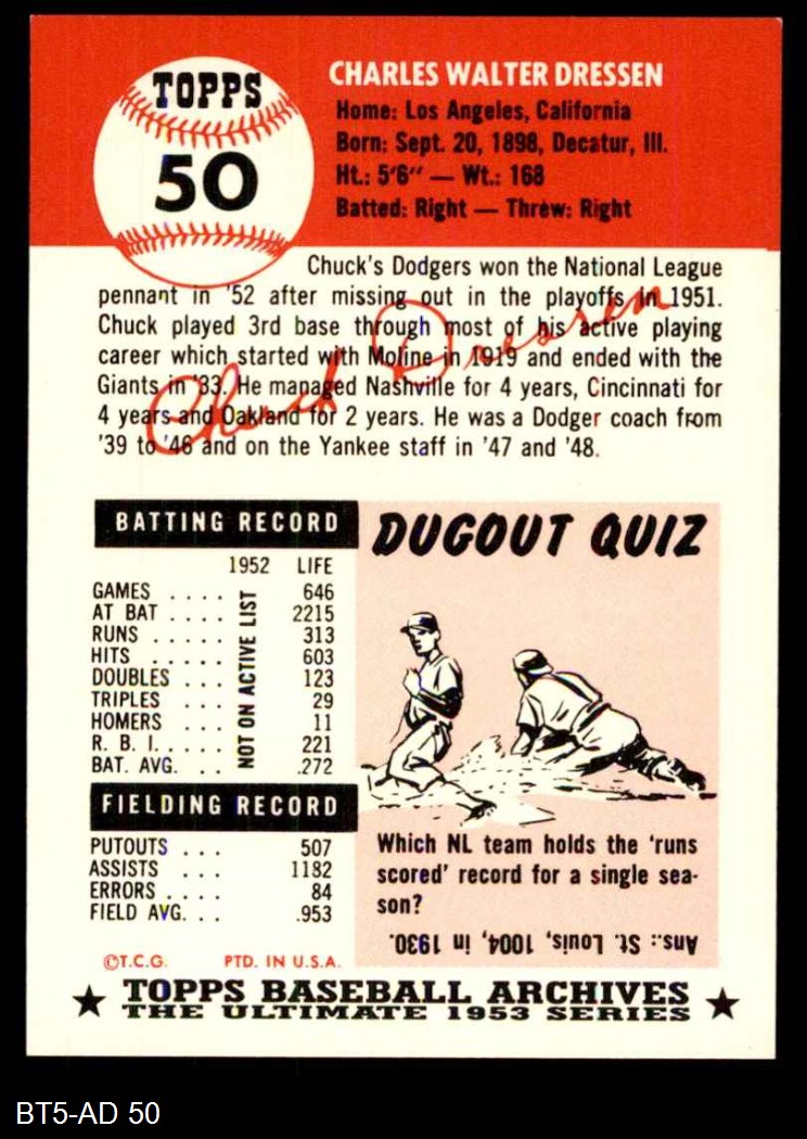 1953 Topps REPRINT Topps Baseball Archives Reprint Complete Set (In Binder)