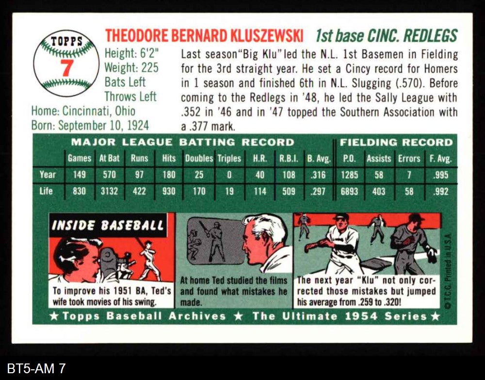 1954 Topps Archives Complete Set (In Box) - 256 Card In Box Set UD ...