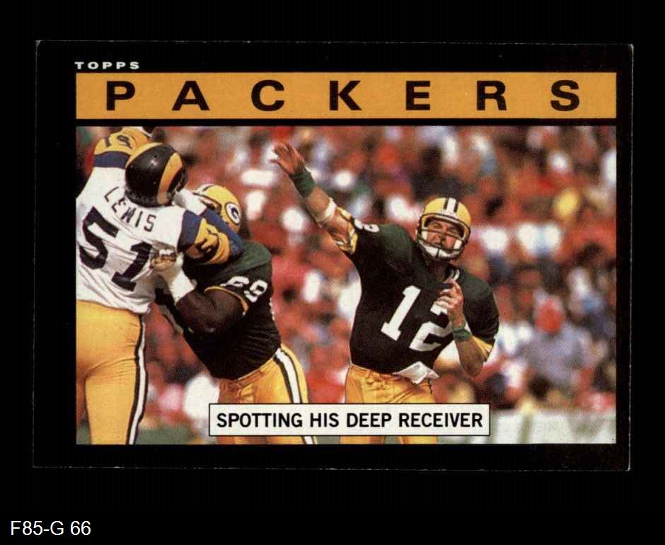 1985 Topps #66 Packers Leaders Gerry Ellis / James Lofton / Tom Flynn ...