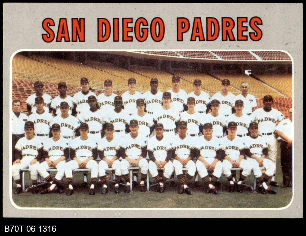 1970 Topps #657 Padres Team