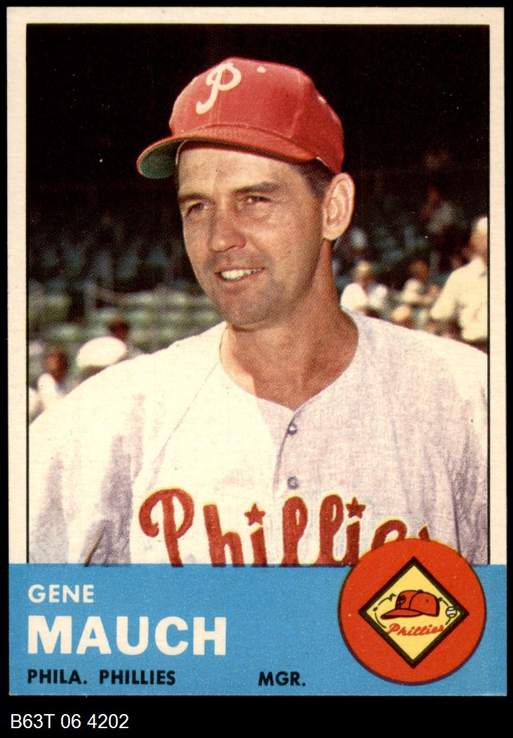 1963 Topps #318 Gene Mauch