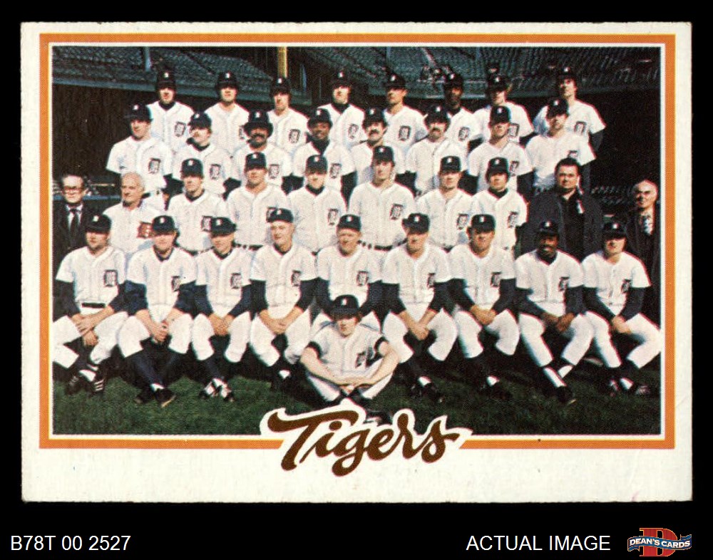 1978 Topps Detroit Tigers Team Set