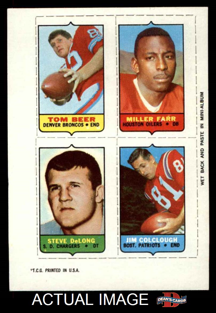 1969 Topps 4-in-1 Stamp Topps Football 4-in-1 Stamps Complete Set