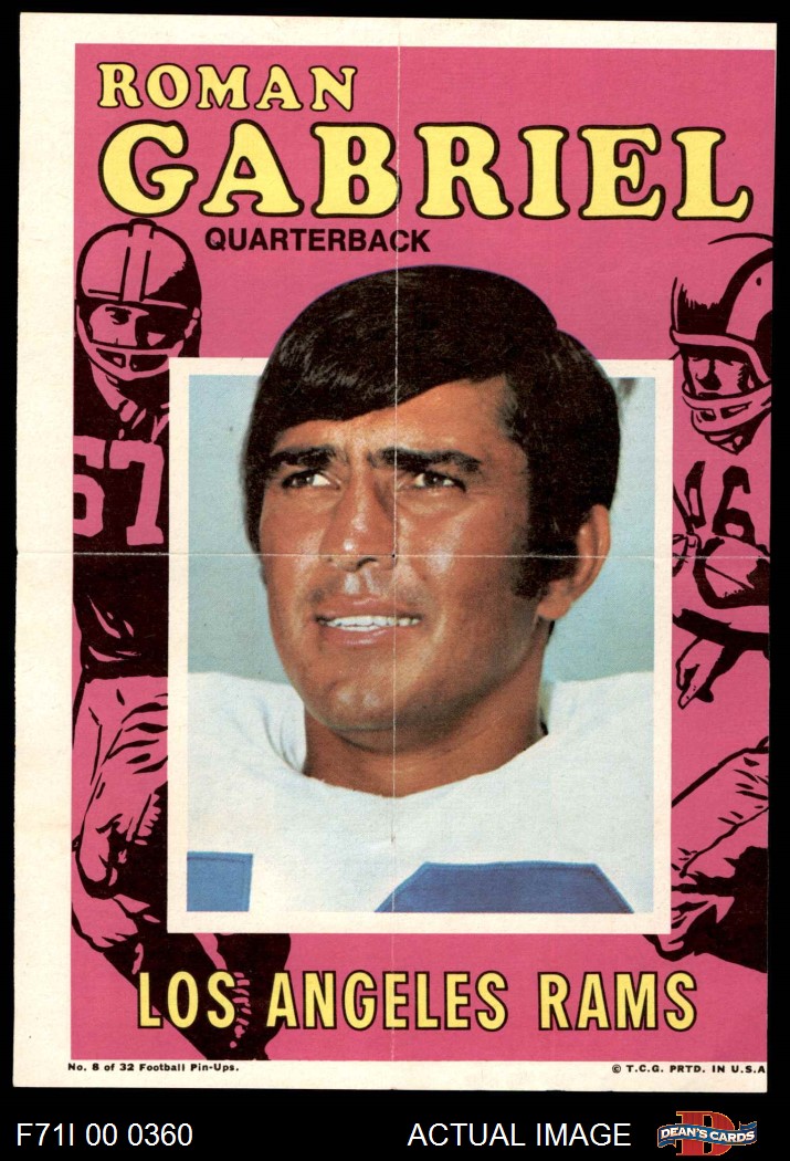 1971 Topps Football Posters #8 Roman Gabriel