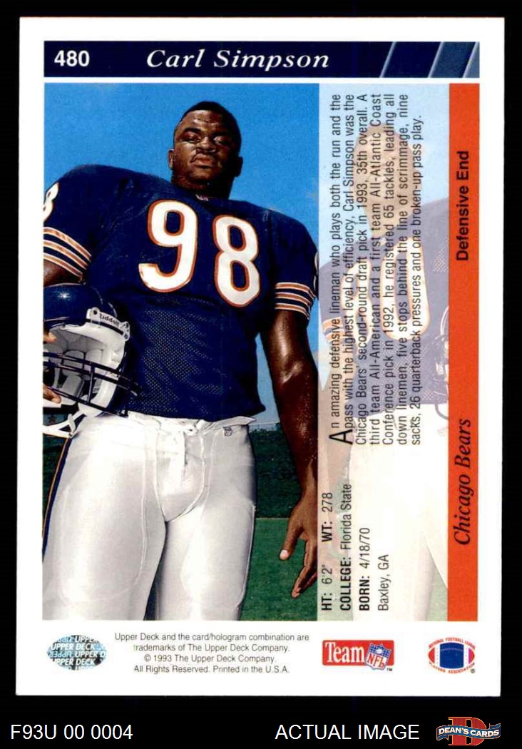 1993 Upper Deck #480 Carl Simpson