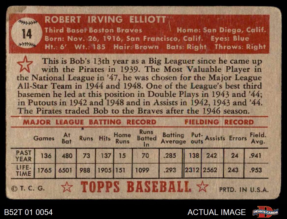 1952 Topps Baseball Complete Set