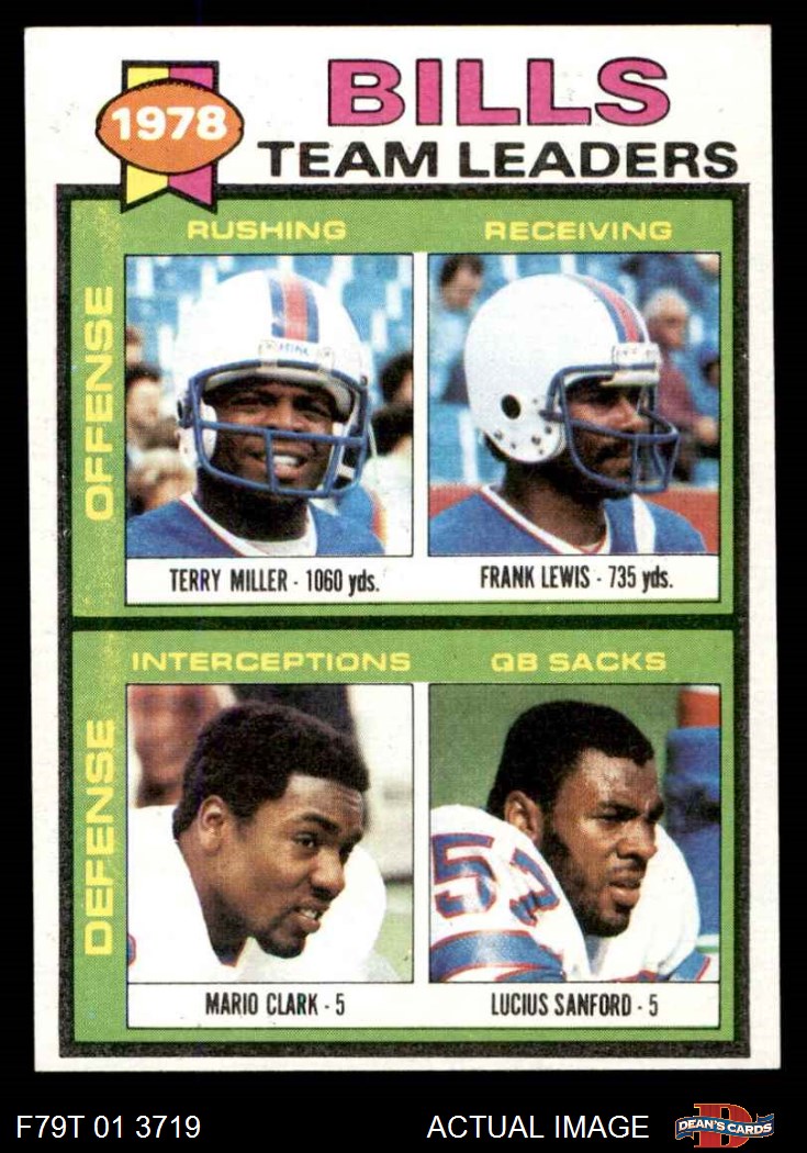 1979 Topps #57 - Terry Miller / Frank Lewis / Mario Clark / Lucius ...