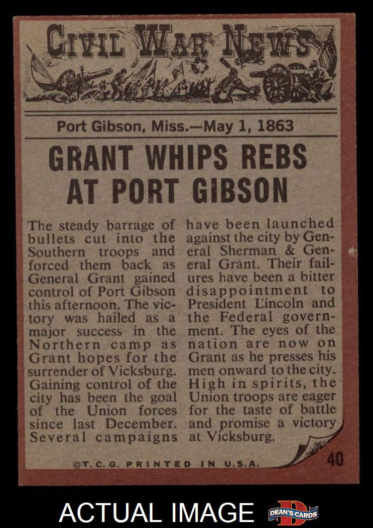 1962 Topps Civil War News Complete Set