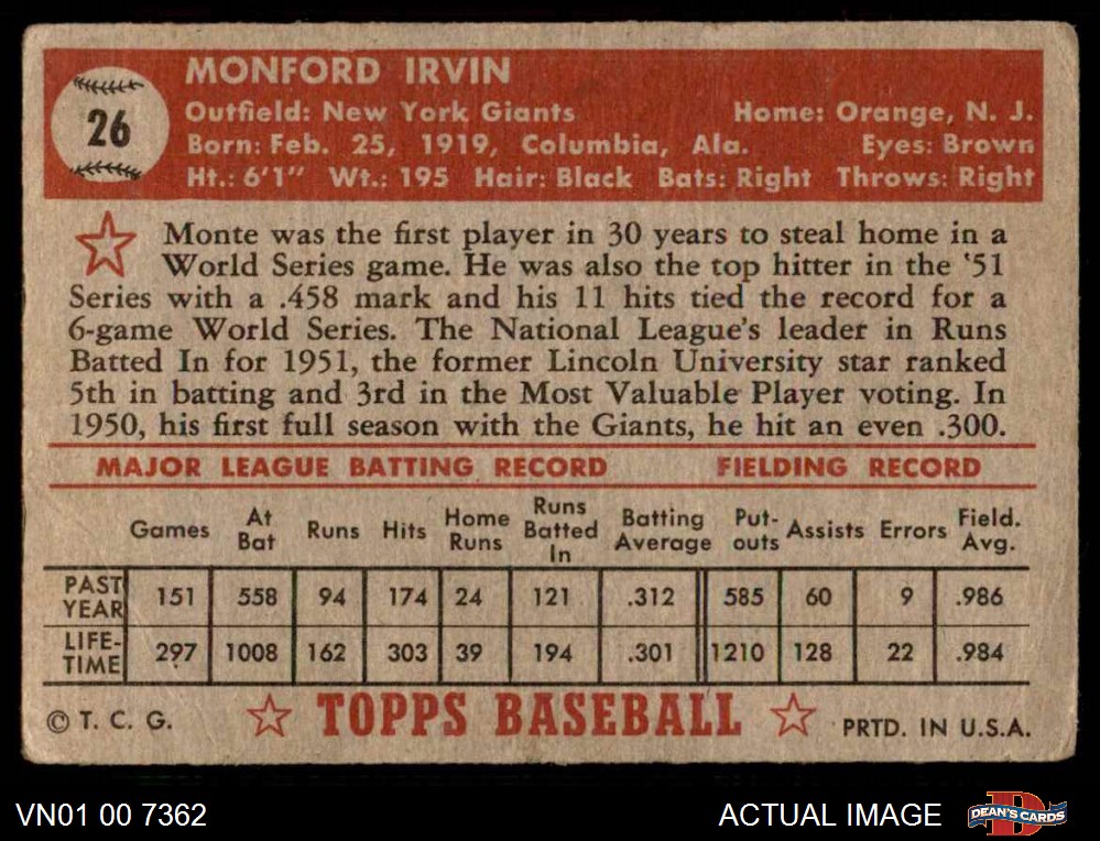 1952 Topps Baseball Complete Set