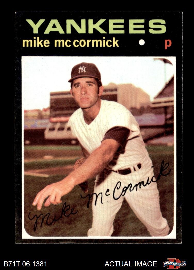 1971 Topps New York Yankees Team Set