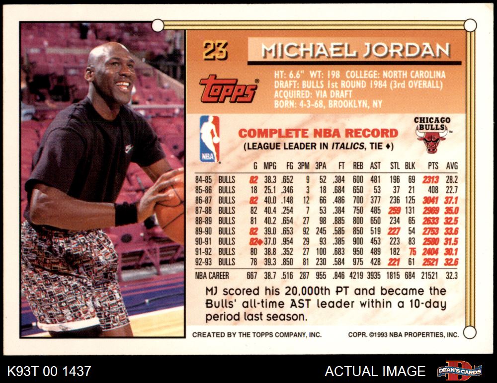 1993 Topps #23 Michael Jordan