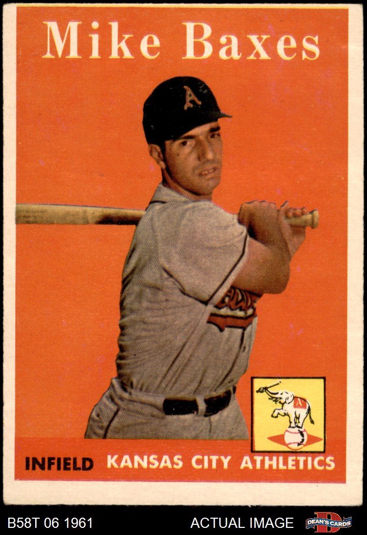 1958 Topps Kansas City Athletics ( A's ) Team Set