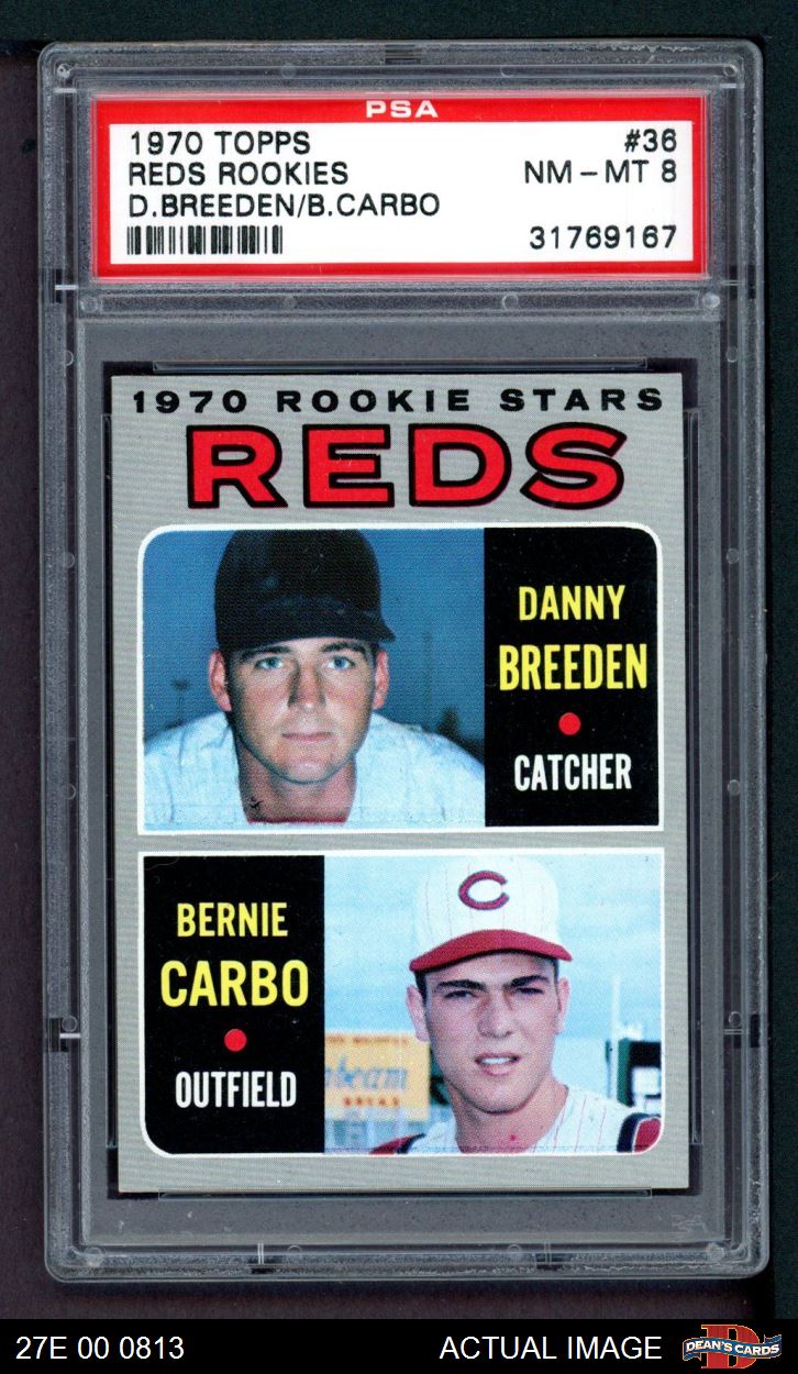 1970 Topps #36 Reds Rookies Bernie Carbo / Danny Breeden