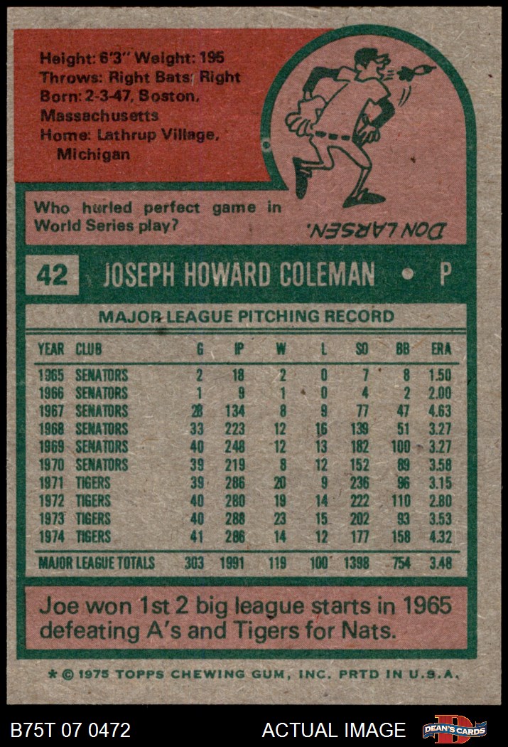 1975 Topps # 1975 Topps Baseball Complete Set