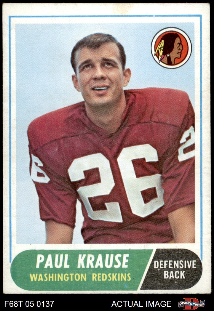 1968 Topps Washington Redskins Team Set