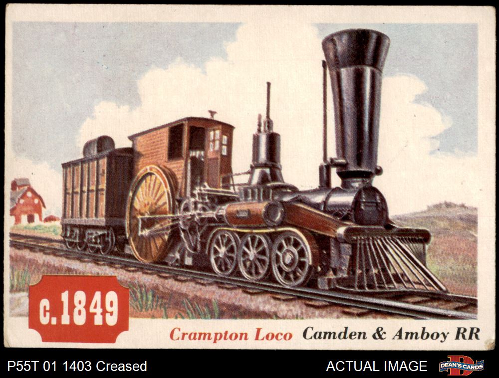1955 Topps Rails & Sails #69 Crampton Locomotive 2 - GOOD
