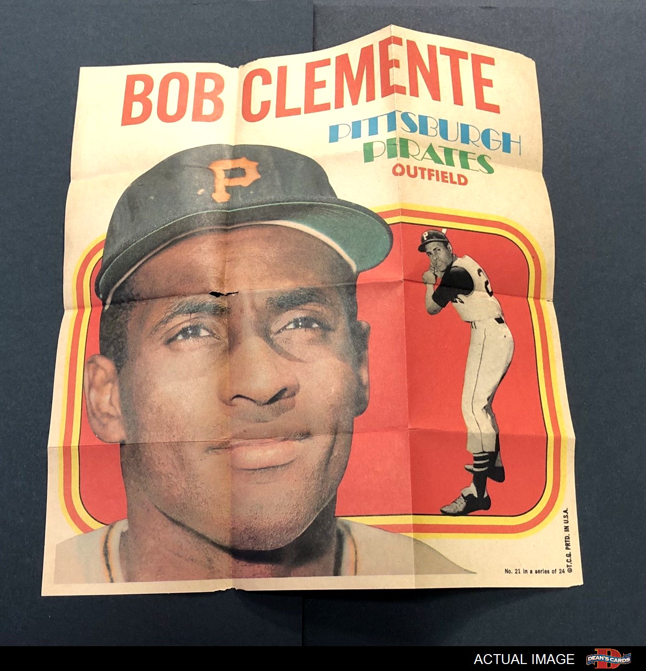 1970 Topps Baseball Posters #21 Roberto Clemente