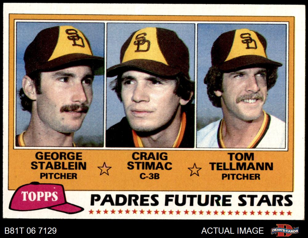 1981 Topps #356 - Tom Tellmann / Craig Stimac / George Stabein Padres 6 ...